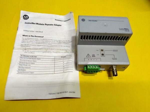 Allen Bradley 1786-RPA/B P/N 96405874 Rev. C01 Controlnet Modular ...
