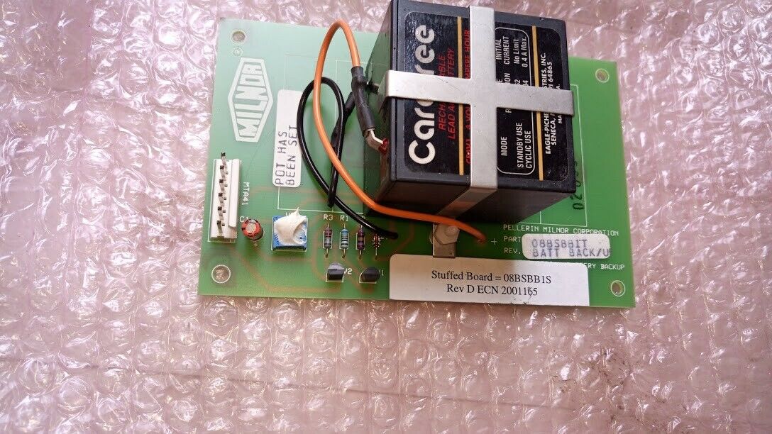 PELLERIN MILNOR Corporation 08BSBB1T MASTER SERIAL BATTERY BACKUP POWER ...