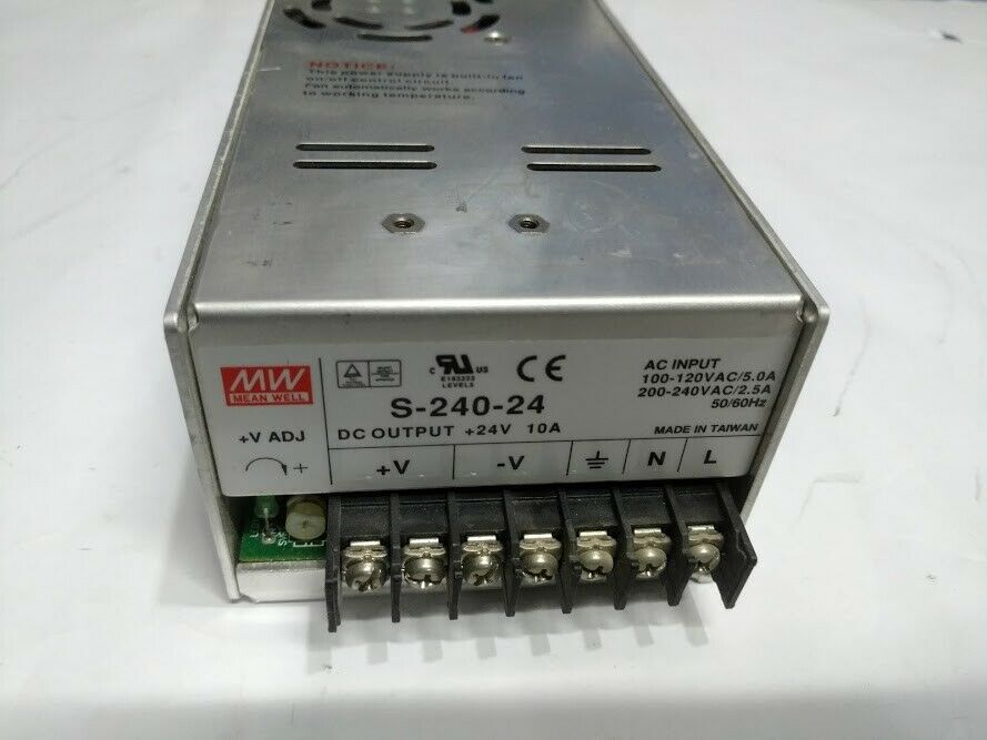 Mean Well S-240-24 Power Supply Output Dc +24V 10A S24024 From Basler ...
