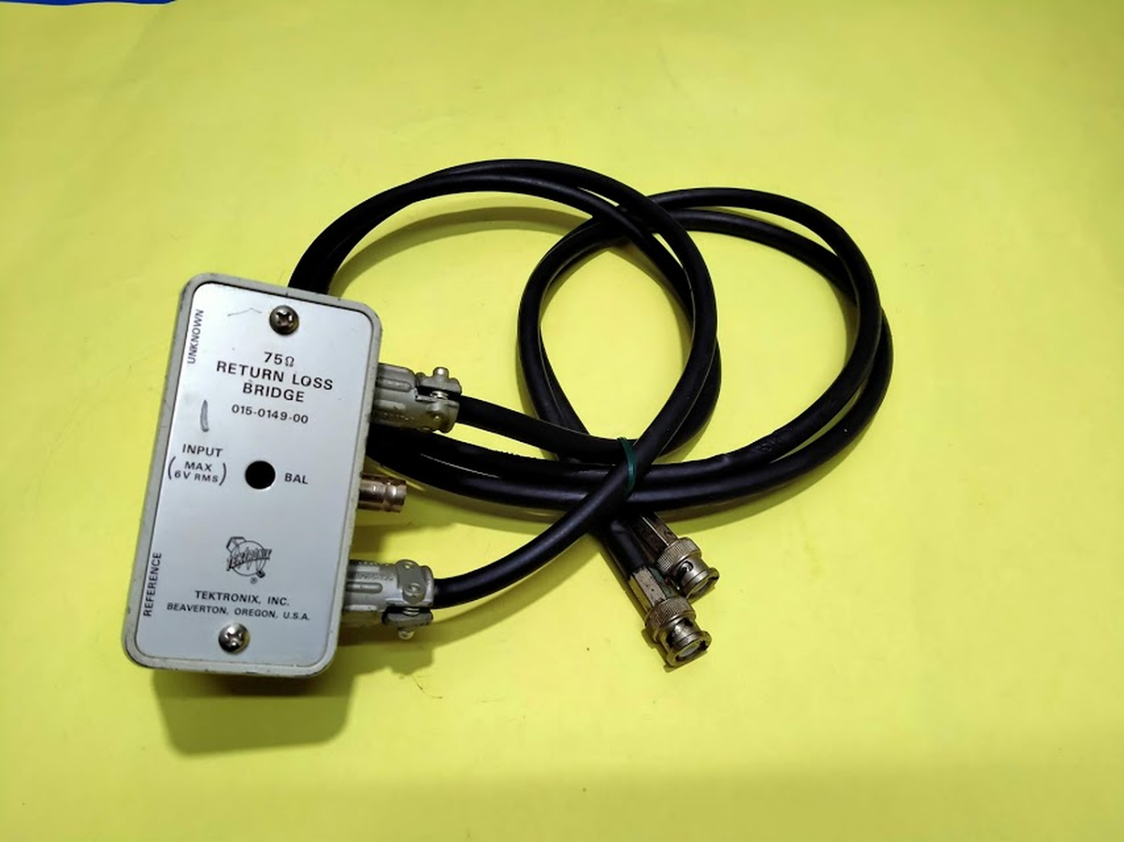 Tektronix Return Loss Bridge 75 Ohm 015-0149-00 6V RMS - Industrial SOL Pte Ltd