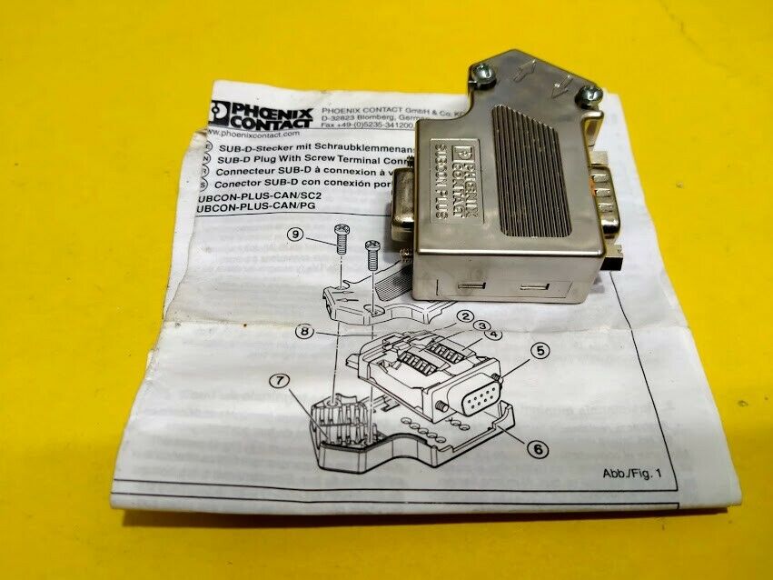 Phonix Contact 2708119 Subcon-PLUS-CAN/PG D-SUB bus connector New ...