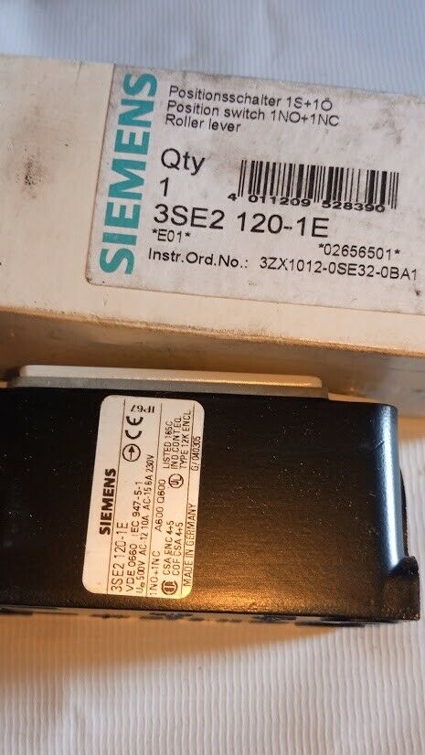 New Siemens 3SE3 120-1E Limit Switch 3SE31201E - Industrial SOL Pte Ltd