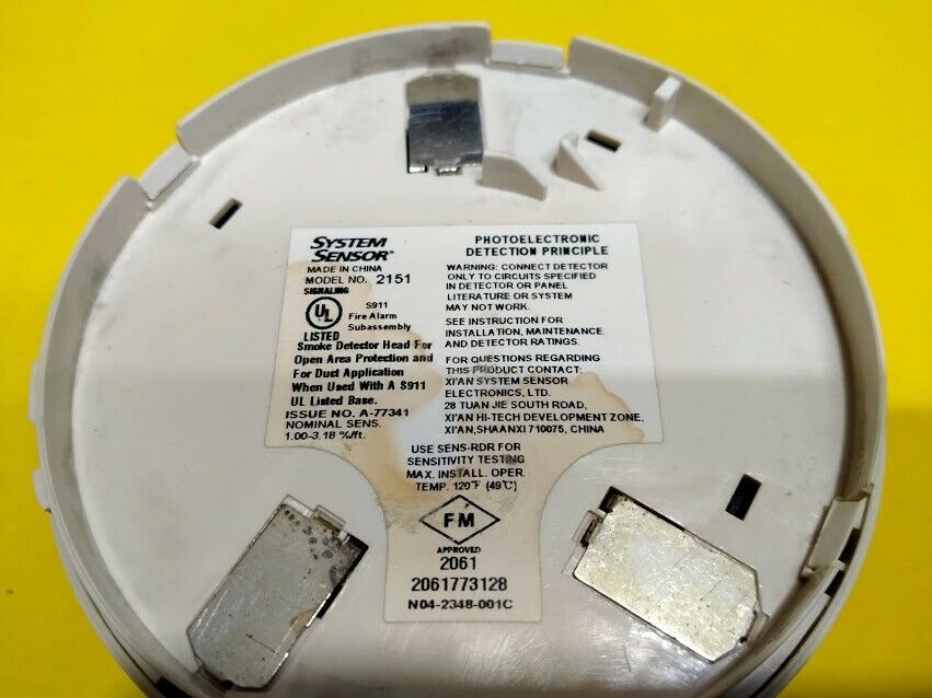 System Sensor 2151 Photoelectric Smoke Detector Low Profile New ...