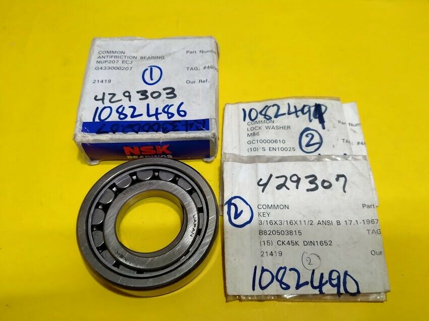 NSK NUP207 ECJ common antifriction bearing with lock washer Sulzer 320 ...