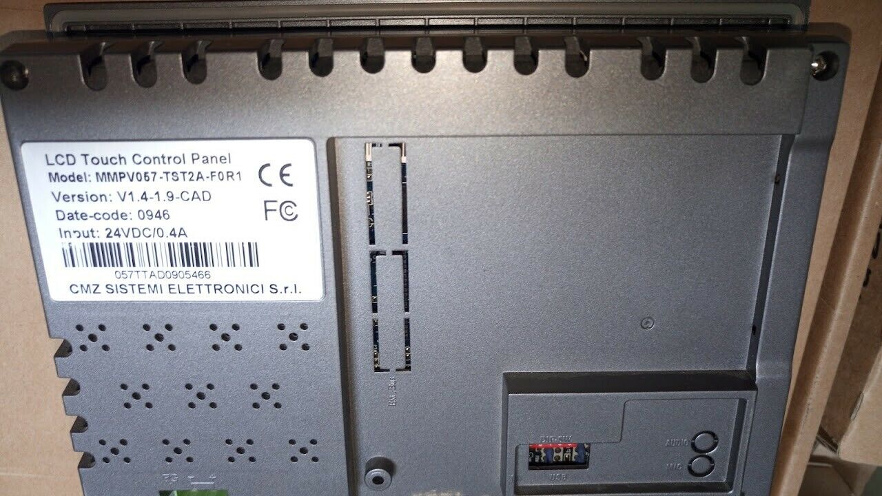 CMZ Sistemi MMPV057-TST2A-F0R1 Ver. V1.4-1.9-cAD LCD Touch Control ...