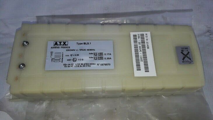 A.T.X BLS.1 BF23 2X36W/220 Legrand Tube Fixture Ballast Z00680 Ex ...