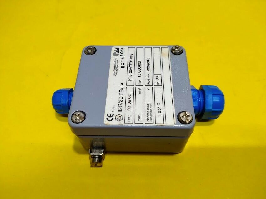 Rose Systemtechnik PTB 00ATEX1063 Type 15060603 Aluminium Ex Terminal ...