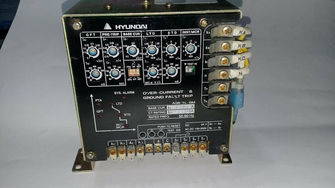 Hyundai AOR-1L-GM Over Current and Ground Fault Trip OCR for HAT Type ...