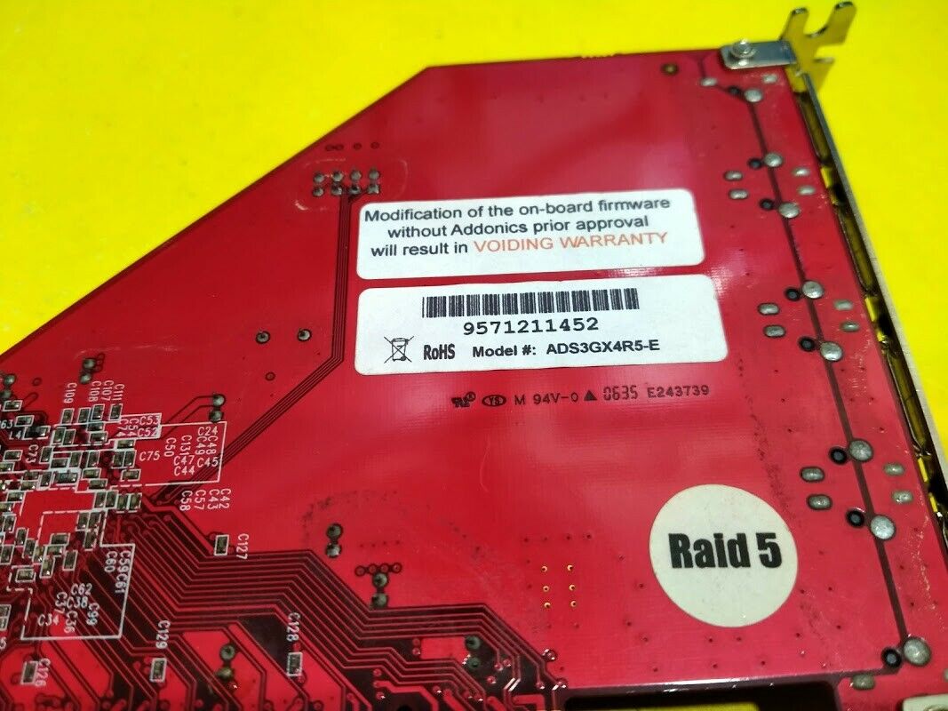 Addonics ADS3GX4R5-E PCI-X E101-00d SATA RAID controller External 4x eSATA