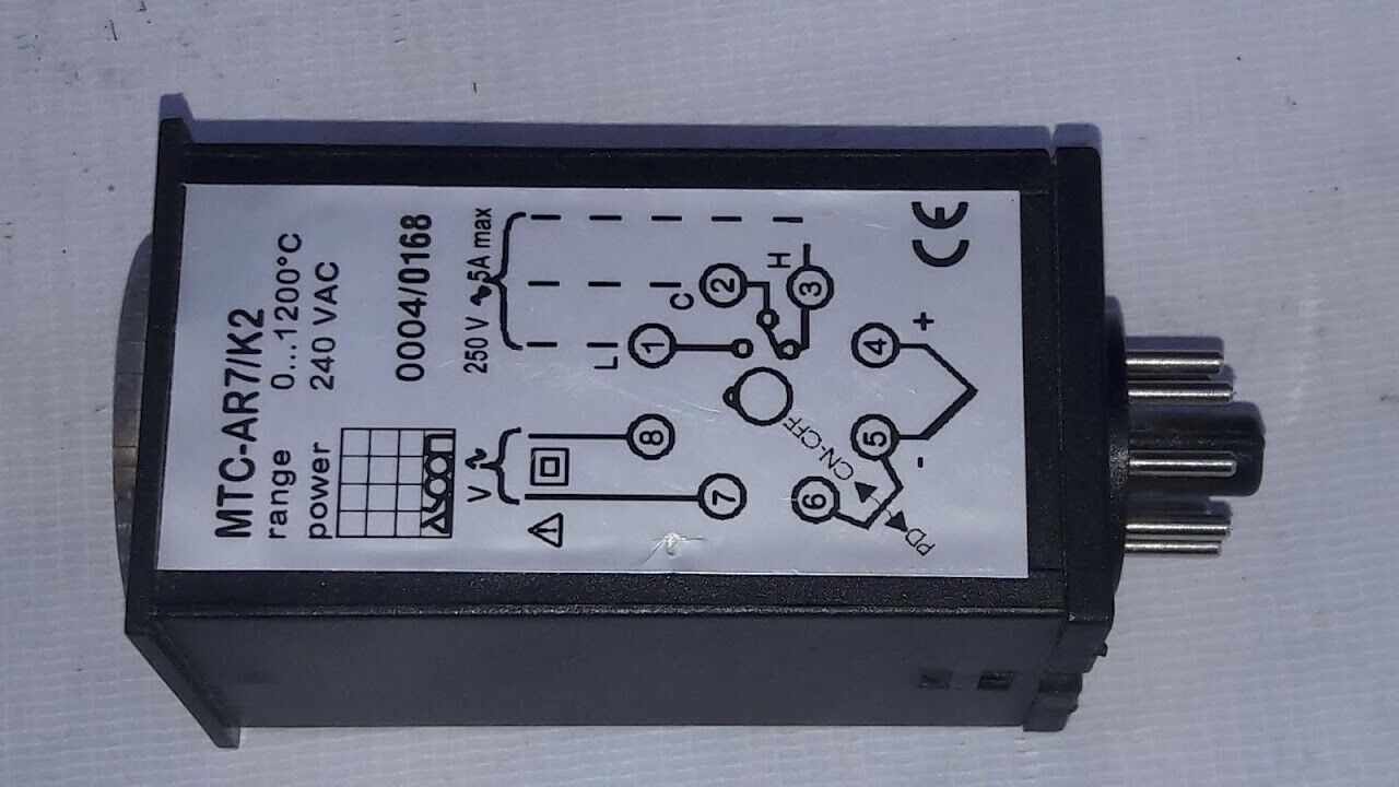 ASCON MTC-AR7/K2 Temperature Controller 240 VAC MTCAR7K2 New ...