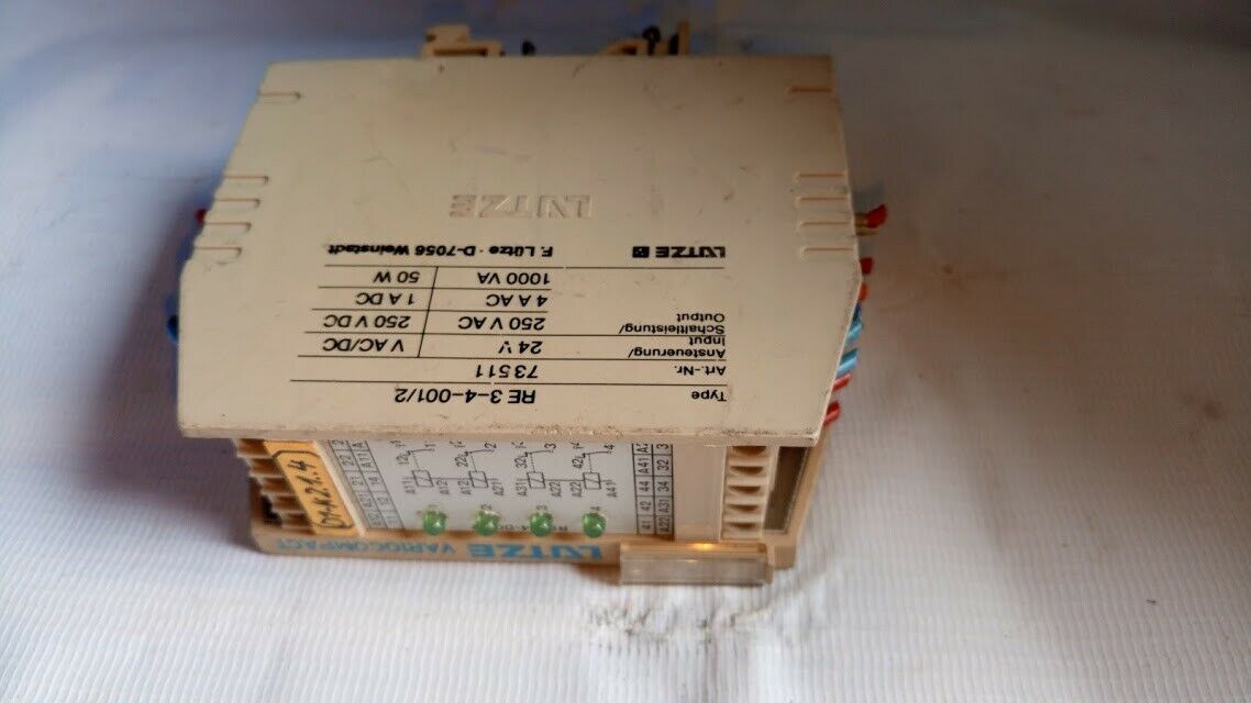 LUTZE Vario compact RE 3-4-001/2 Art nr 73511 Relay Module - Industrial ...