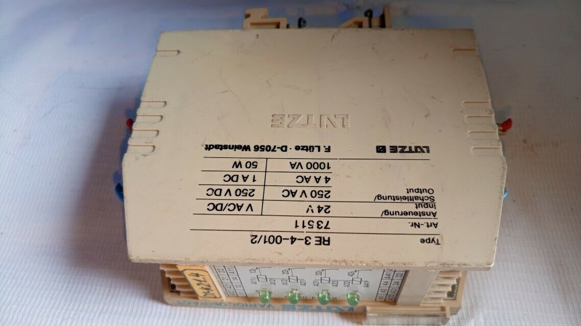 LUTZE Vario compact RE 3-4-001/2 Art nr 73511 Relay Module - Industrial ...