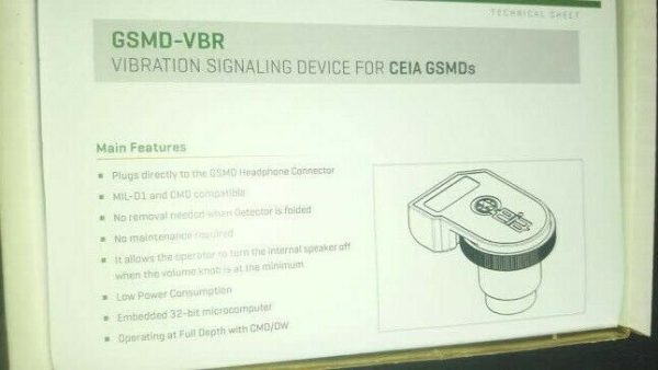 CEIA GSMD-VBR vibration signaling device GSMDs MIL-D1 and CMD metal ...