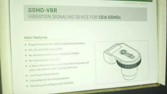 CEIA GSMD-VBR vibration signaling device GSMDs MIL-D1 and CMD metal ...