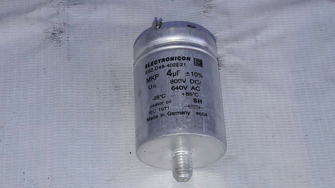 Electronicon E62 D48-402E21 800V DC 640V AC AC Filter Capacitor ...