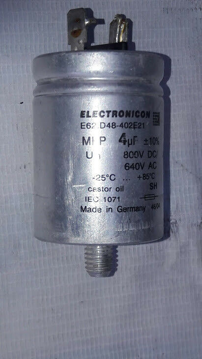 Electronicon E62 D48-402E21 800V DC 640V AC AC Filter Capacitor ...