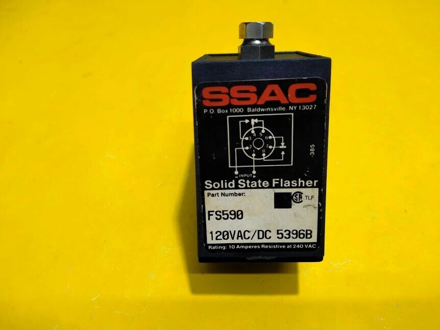 SSAC FS590 12-VAC/DC 5396B Solid State Flasher Relay - Industrial SOL ...