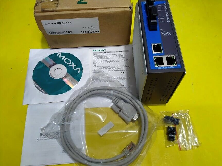 EDS-405A-MM-SC V1.2 Moxa Industrial Managed Ethernet Switch 1201405100021 New - Industrial SOL ...