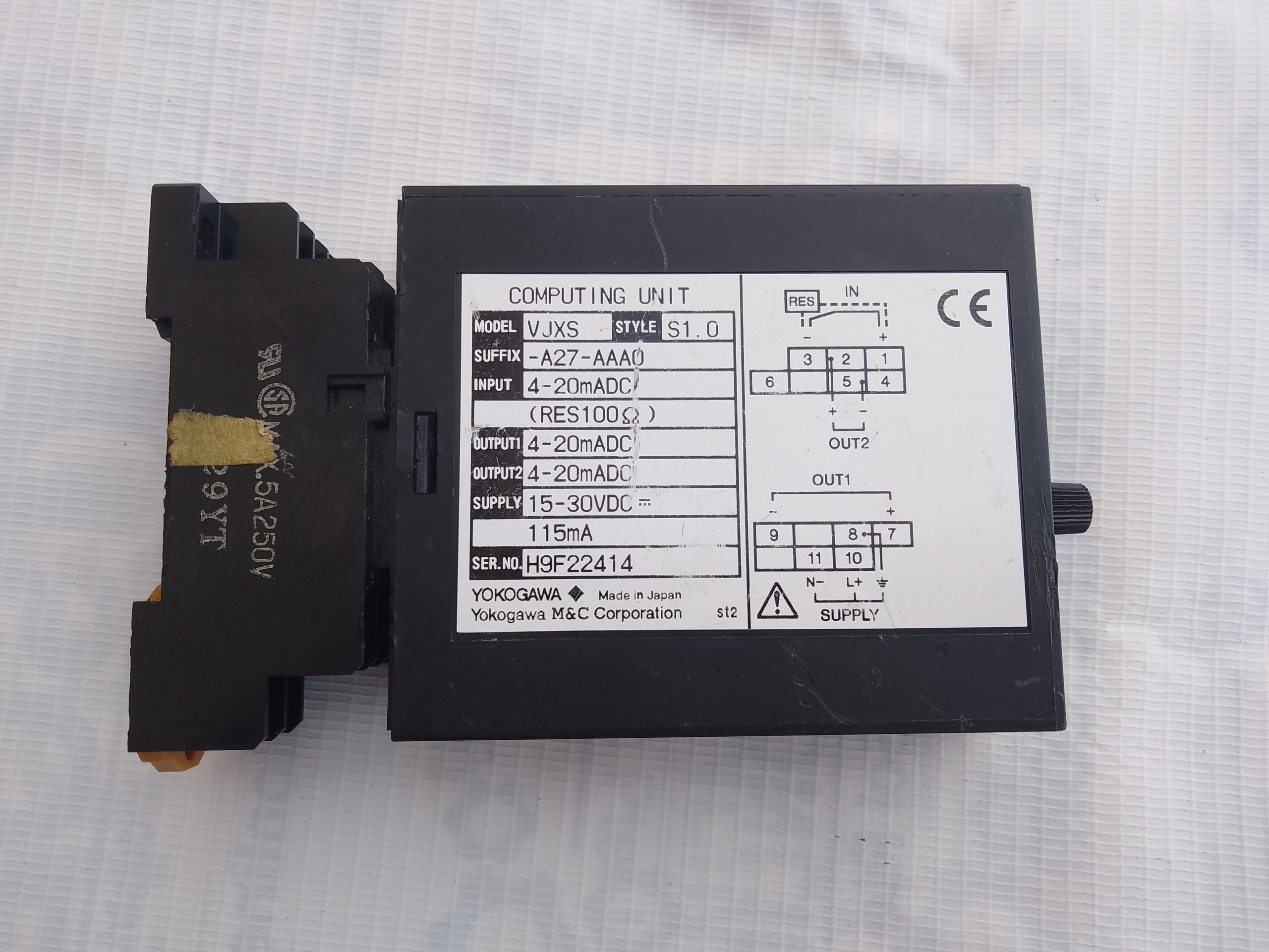 Yokogawa VJXS Universal Computing Unit S1.0 Dual Output 4-20mA DC VJXS-A27-AAA0 - Industrial SOL ...