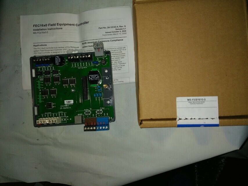 Johnson Controls MS-FEB1610-0 Rev C Triac Mounting Base For MSFEB16100 ...