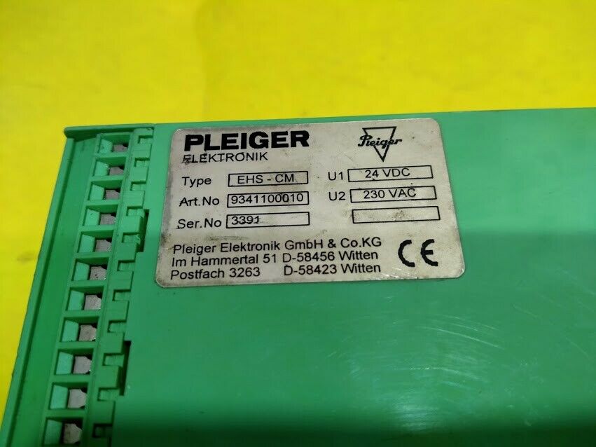 Pleiger Elektronik EHS-CM 9341100010 24VDC control module EHSCM ...