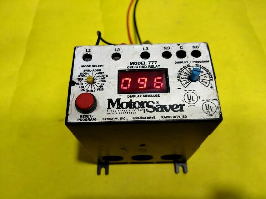 Motor Saver 777 Overload Relay 200-480 VAC 777 - Industrial SOL Pte Ltd