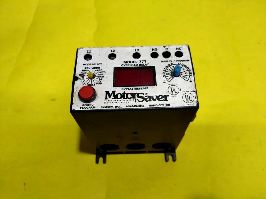 Motor Saver 777 Overload Relay 200-480 VAC 777 - Industrial SOL Pte Ltd