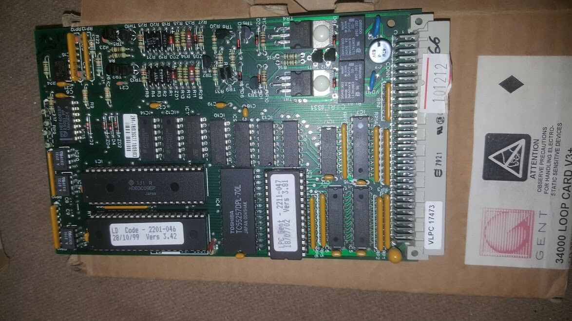 GENT 34000 Loop card 3V+ LD 2201-046 Ver 3.42 34000 New - Industrial ...