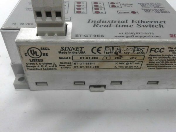 EtherTrak ET-GT-9ES Industrial Ethernet Real-Time Switch Sixnet ...