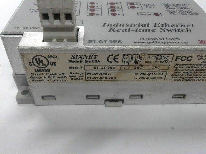 EtherTrak ET-GT-9ES Industrial Ethernet Real-Time Switch Sixnet ...