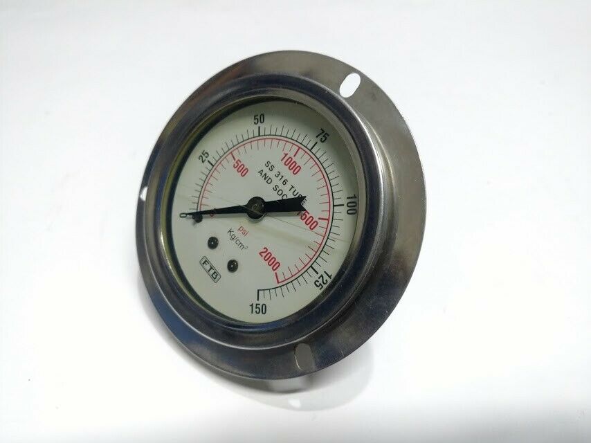 FTB SS 316 Tube & Socket Psi Pressure Gauge - Industrial SOL Pte Ltd