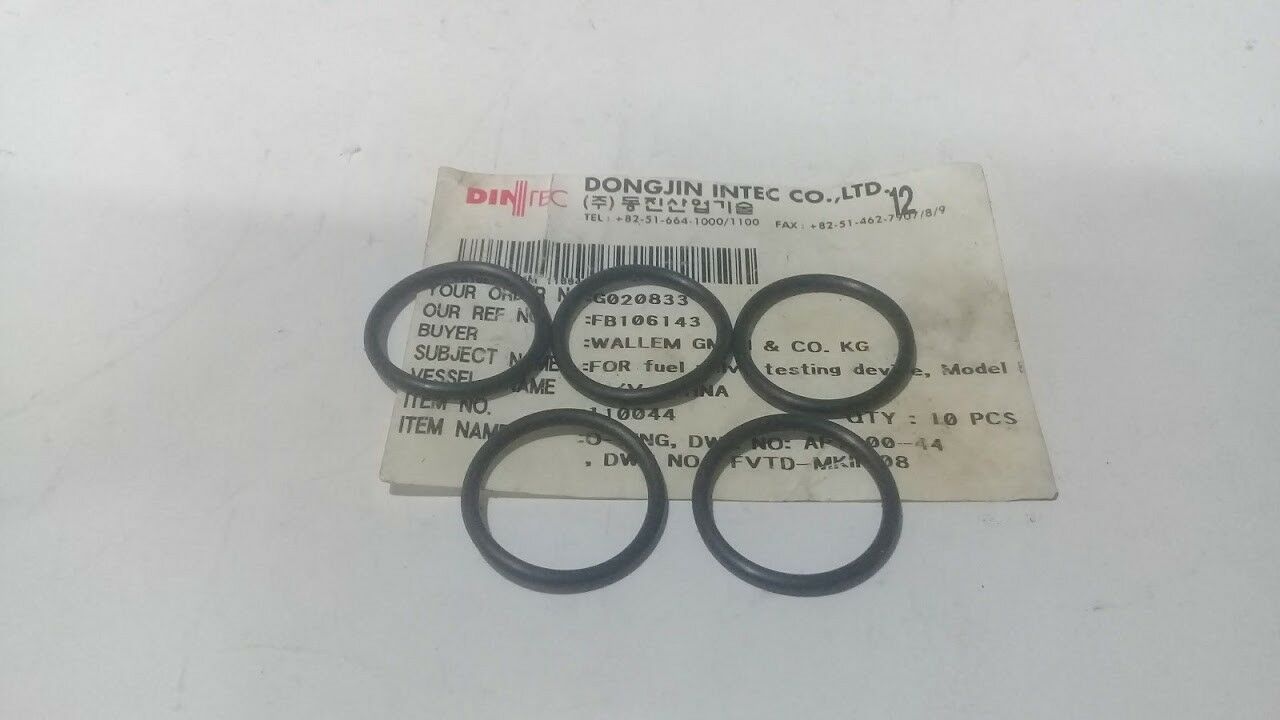 Dintec Co Ltd 110044 O-Ring 5pcs DWG No AP1100-44 For Fuel Valve ...