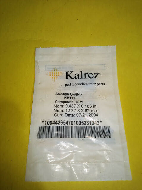 Kalrez perfluorelastomer parts AS-568A O-ring K# 112 Compound 4079 New ...