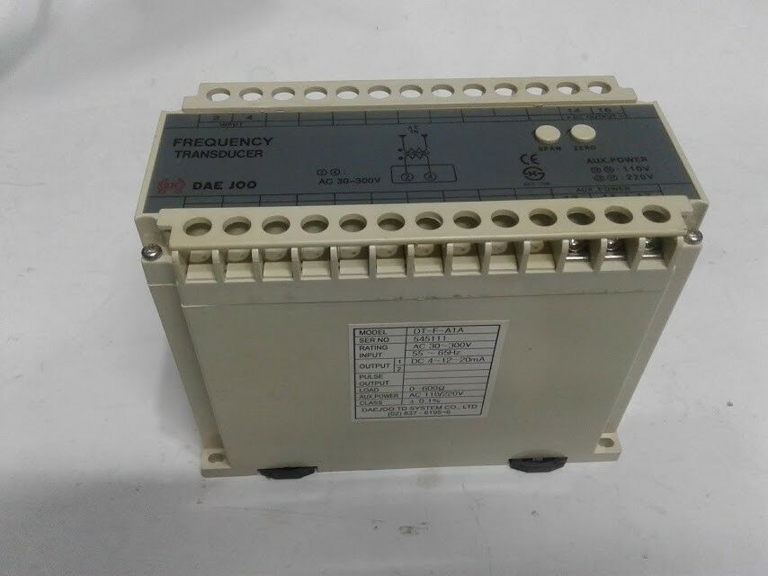 DAE JOO TD System DT-F-A1A Frequency Transducer AC30~300V 0-600Ohms ...