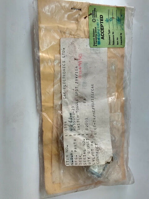 MS35058-23 Switch Toggle SPDT 28V/10A MS3505823 CAE Electronics LTD New ...