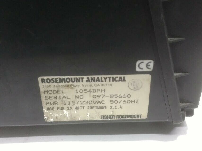 Rosemount 1054B Rosemount analytical 1054BPH software 2.1.4 ...