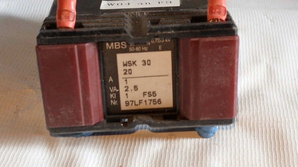 MBS AG cT WSK-30 Primary winding CURRENT TRANSFORMER WSK 30 Nr ...