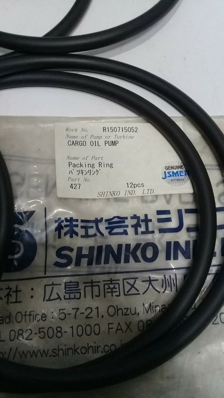 New Shinko Ind Ltd 427 Packing Ring 12Pcs For Cargo Oil Pump Marine ...