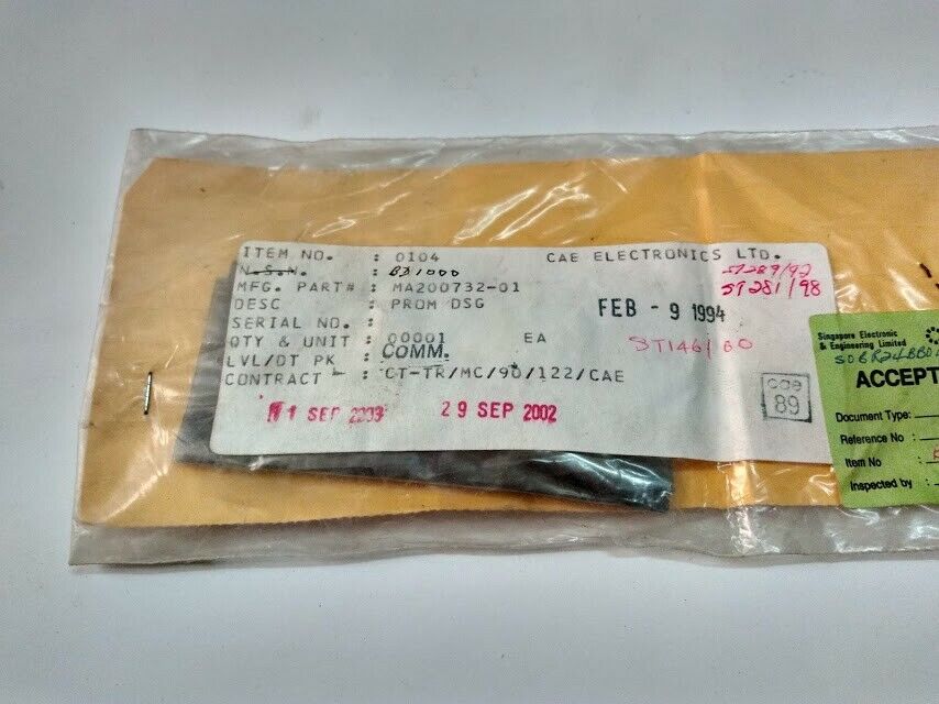 CAE Electronics LTD MA200732-01 Prom DSG MA20073201 New - Industrial ...