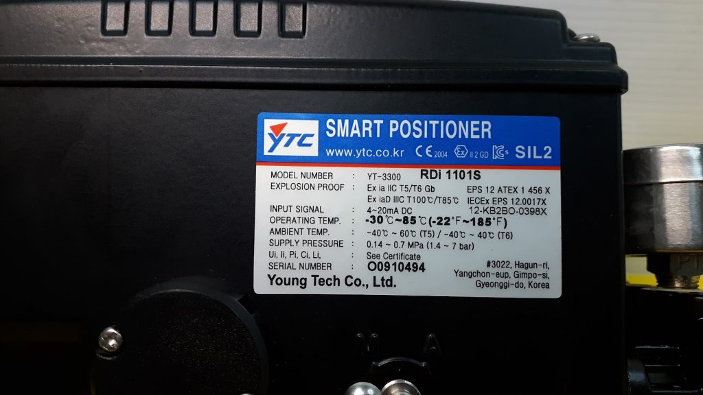 YTC Smart Positioner YT-3300 RDi 1101S explosion proof Young Tech Co ...