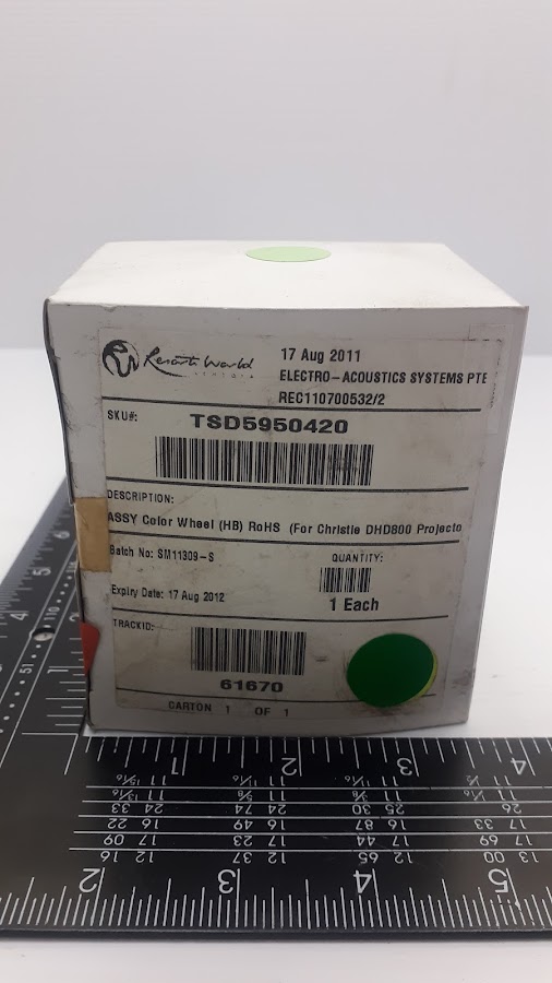 Christie DHD800 Projector color wheel assy. TSD5950420 610-350-7125 ...