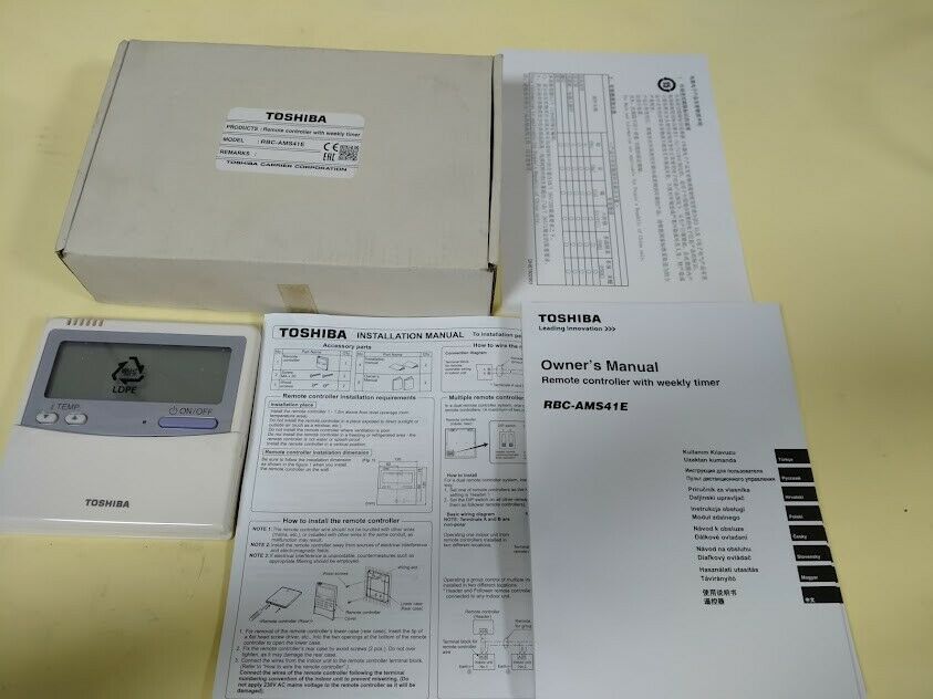 Toshiba rbc-ams41e Remote Controller LCD display 7 days timer toshiba ...