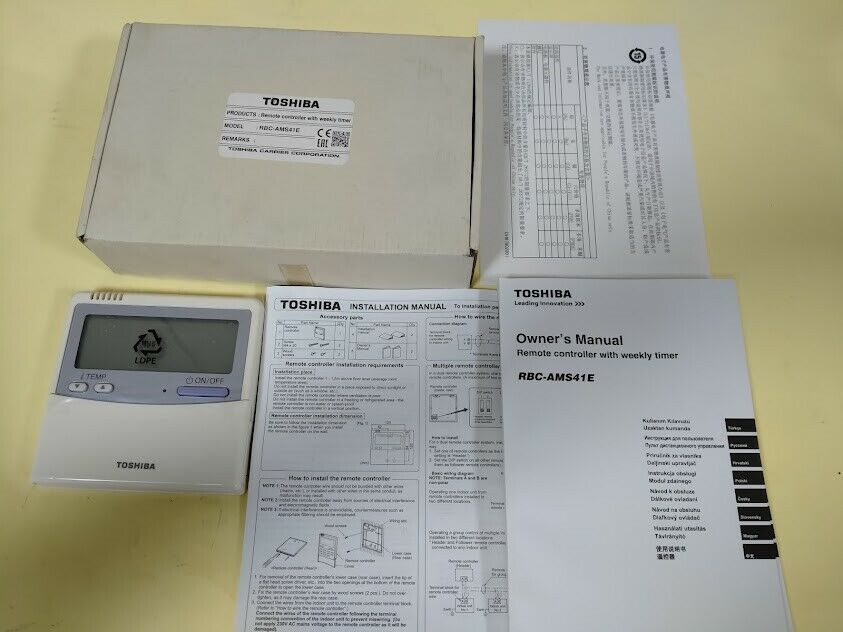 Toshiba rbc-ams41e Remote Controller LCD display 7 days timer toshiba ...