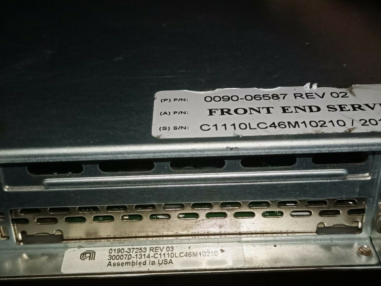 Applied Materials Front End Server 0090-06587 Rev. 02 0190-37253 Rev ...