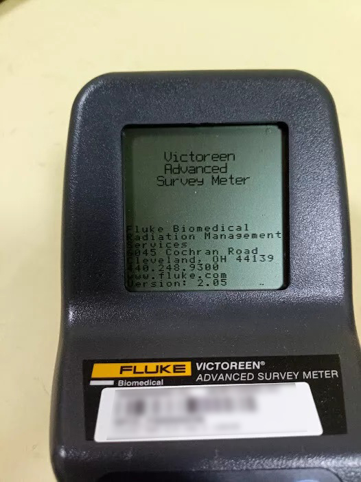 Fluke ASM 990 biomedical Victoreen Probe 489-110D Ver 2.05 detect alpha ...