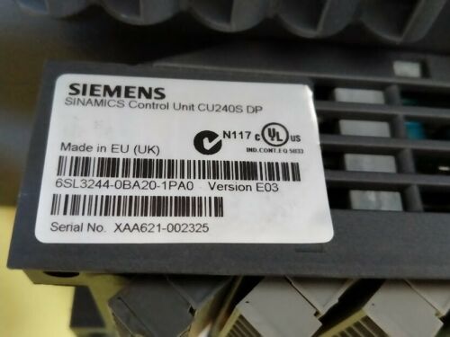 Siemens 6SL3224-0BE31-8UA0 Ver.F Sinamics power Module 240 6SL3244 ...