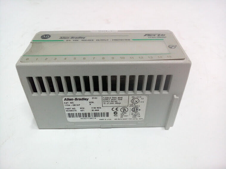 Allen Bradley 1794-OB16P Ser A P/N 96268276 Rev. A01 Flex I/O Output ...