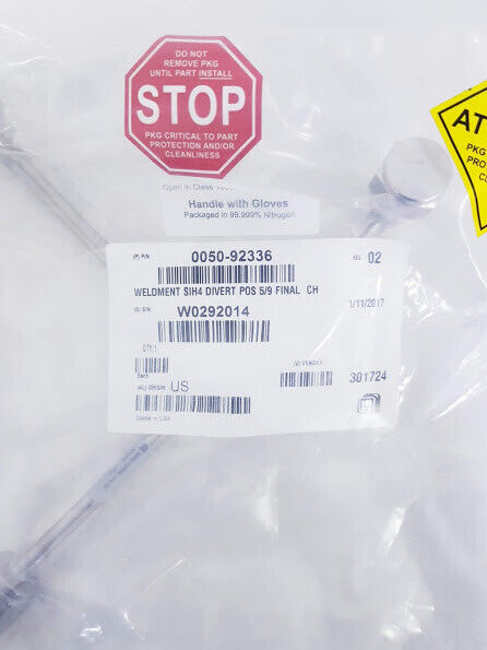 Applied Materials 0050-92336 Rev. 02 weldment sih4 divert pos 5/9 AMAT ...