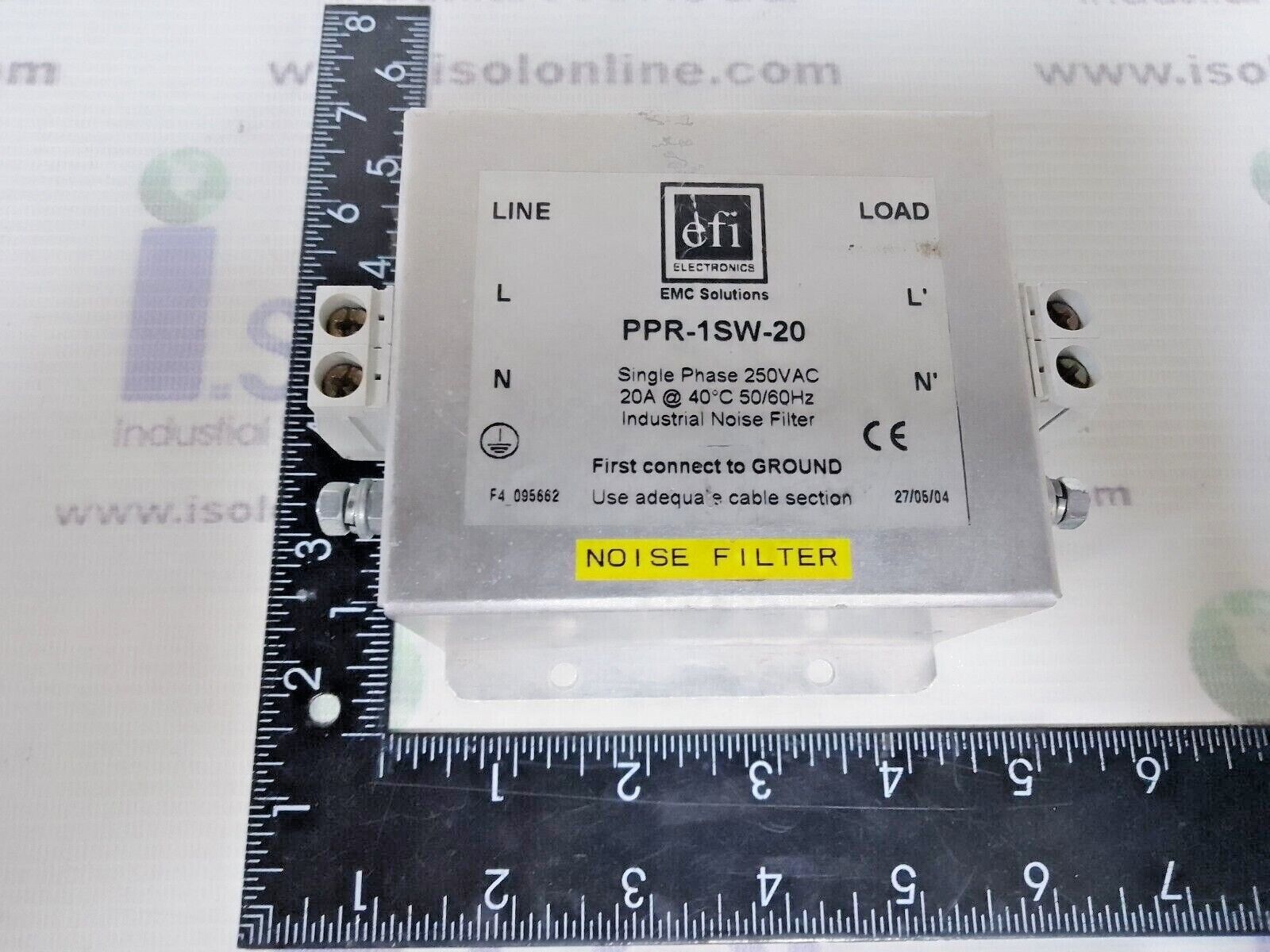 efi electronics PPR-1SW-20 Noise Filter Single Phase efi electronics EMS Solutio - Industrial ...