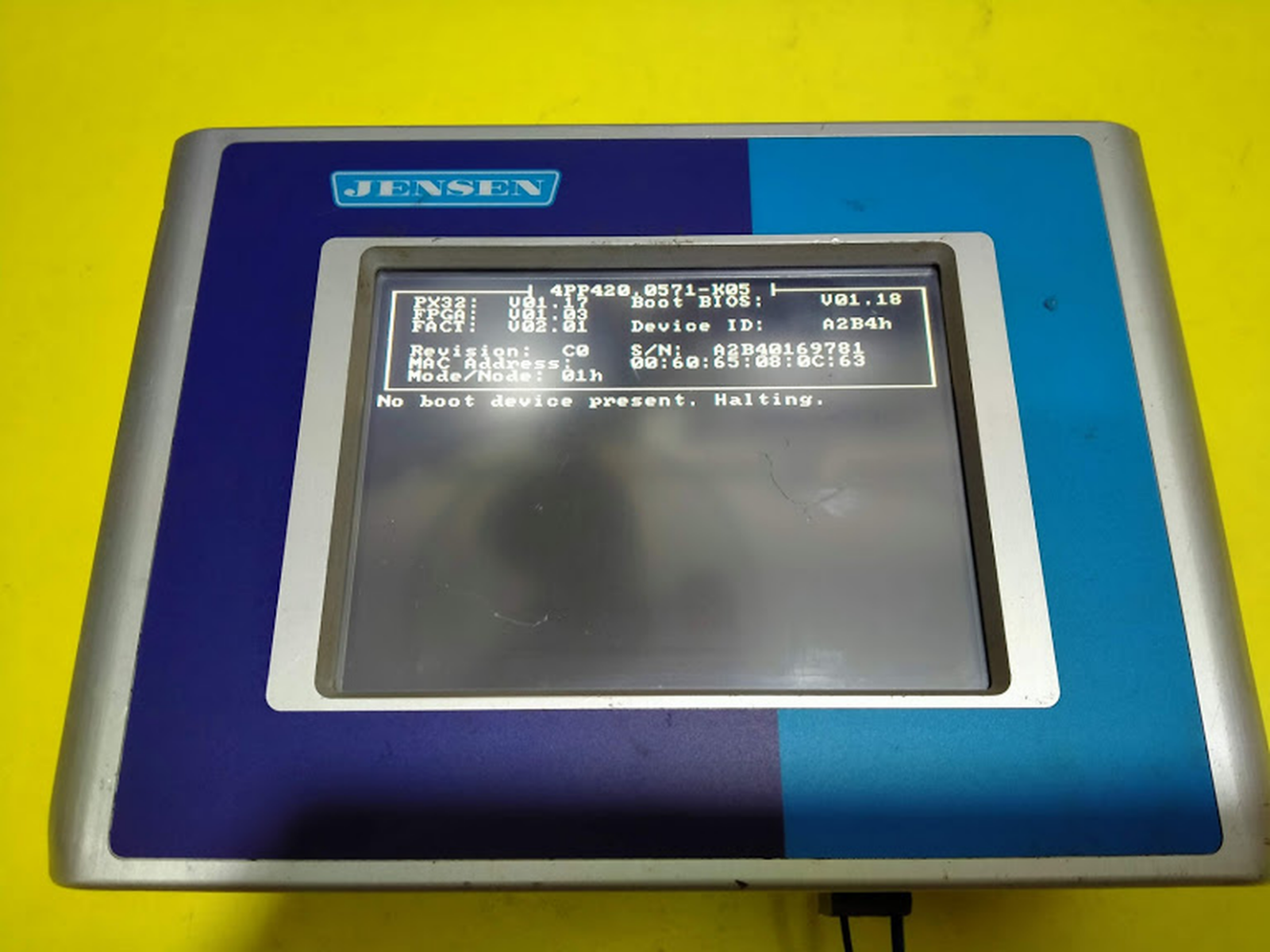 B&R 4PP220.0571-K05 Rev. C0 Power Panel 400 Bios Version V01.18 ...